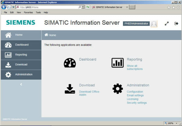 SIMATIC Information Server | Tiện ích phần mềm Siemens